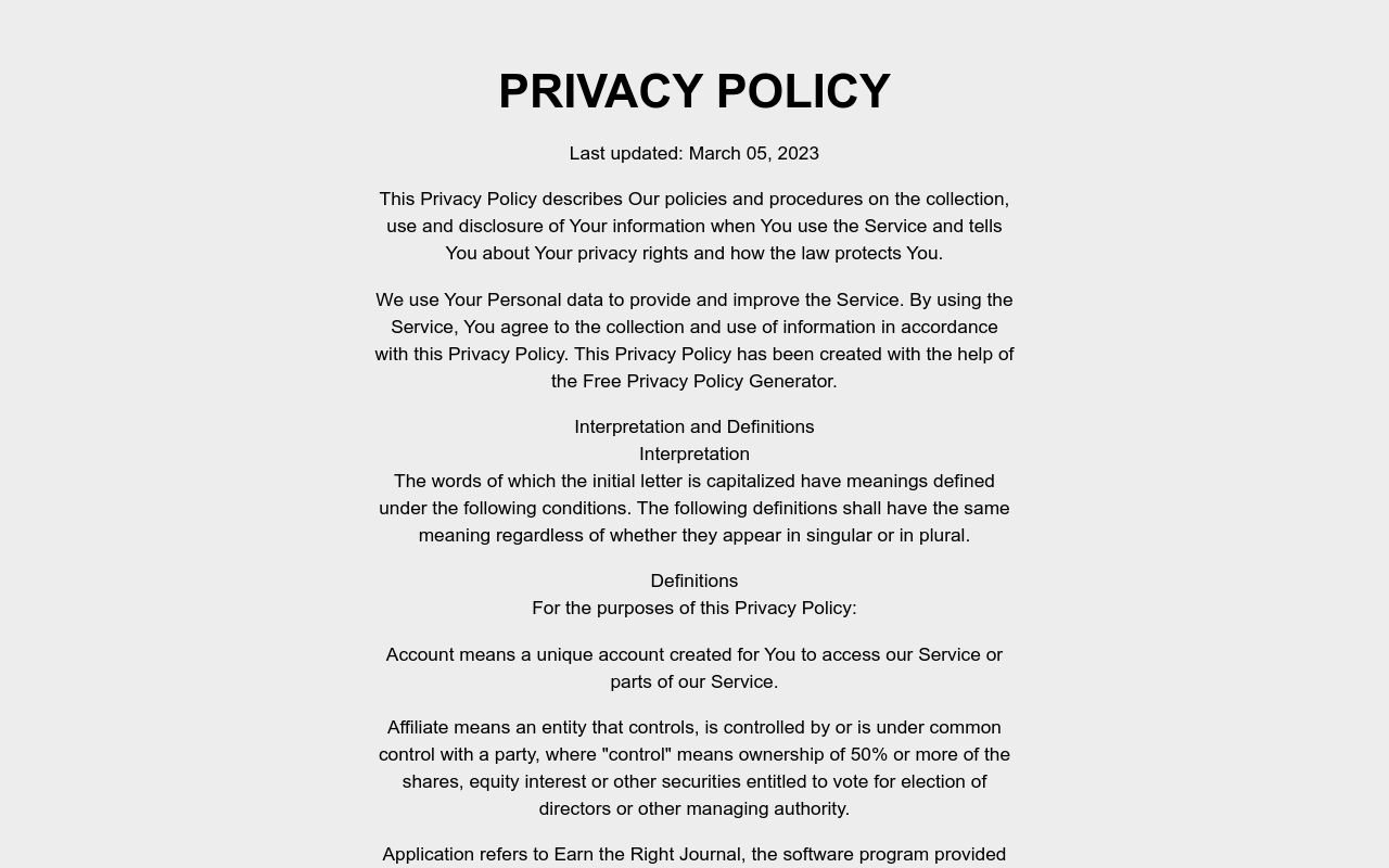 Privacy Policy - Auston Youngblood